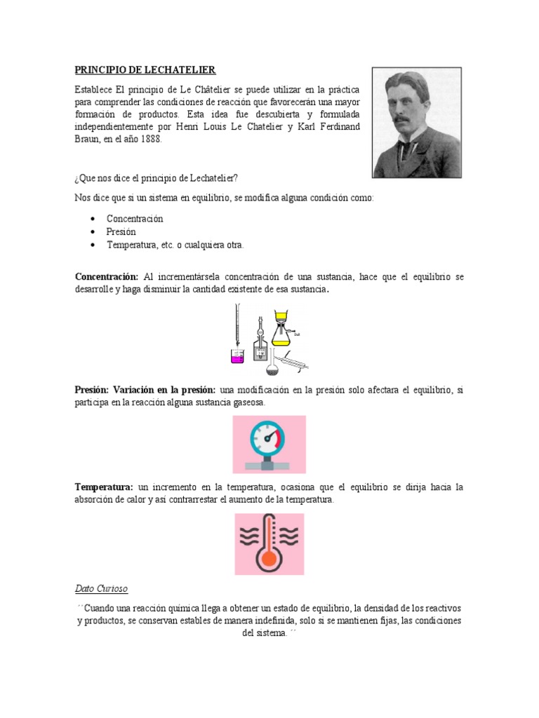 Principio de Lechatelier - Parte Alexandra de Orta | PDF | Equilibrio químico | Catálisis