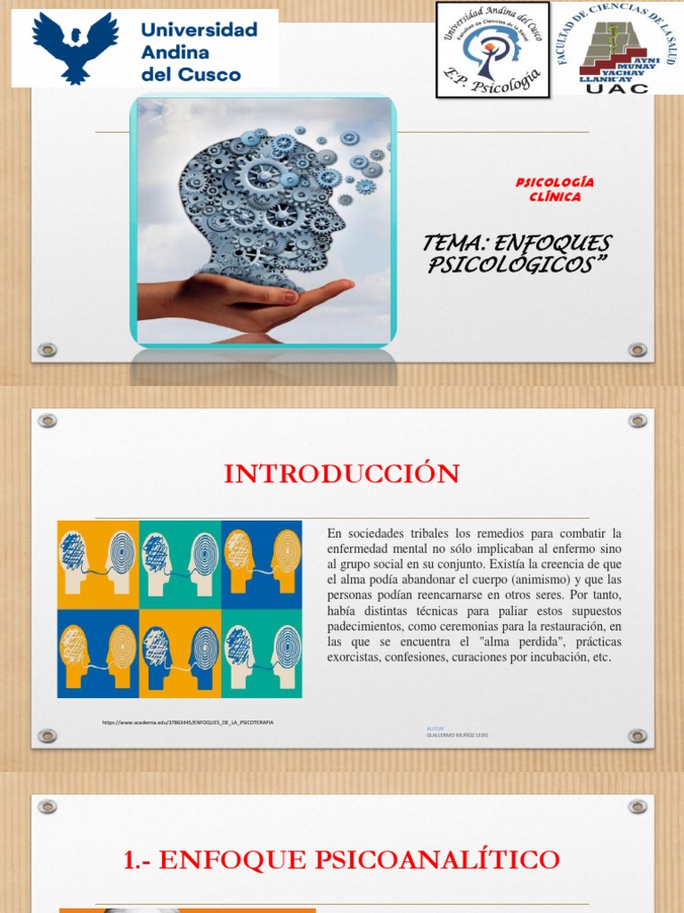 Material de La Clase Enfoques Psicológicos | PDF | Psicoanálisis | Terapia de conducta cognitiva