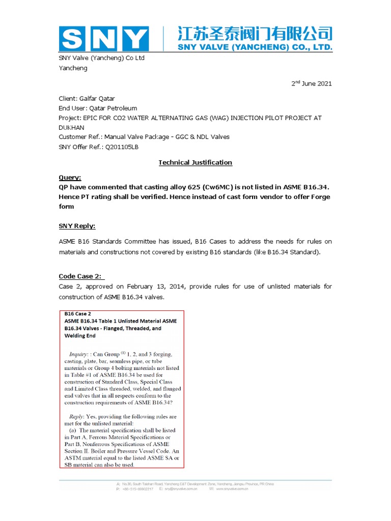 Casting Alloy625 Technical Justification | Download Free PDF | Valve ...