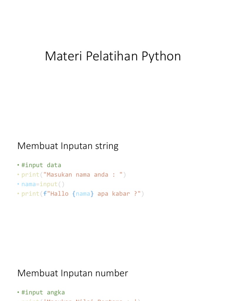 Panduan Dasar Python Lengkap | PDF