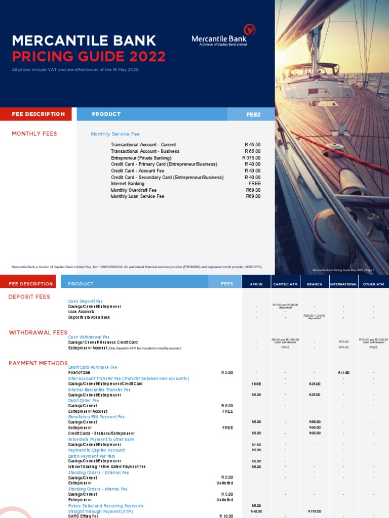Mercantile Bank Pricing Guide May 2022: A Comprehensive Breakdown of Fees for Transactional ...