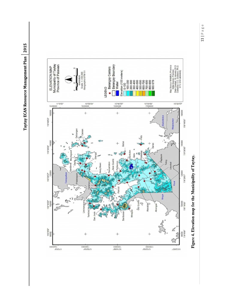 Elevation and Slope Map of Taytay | PDF