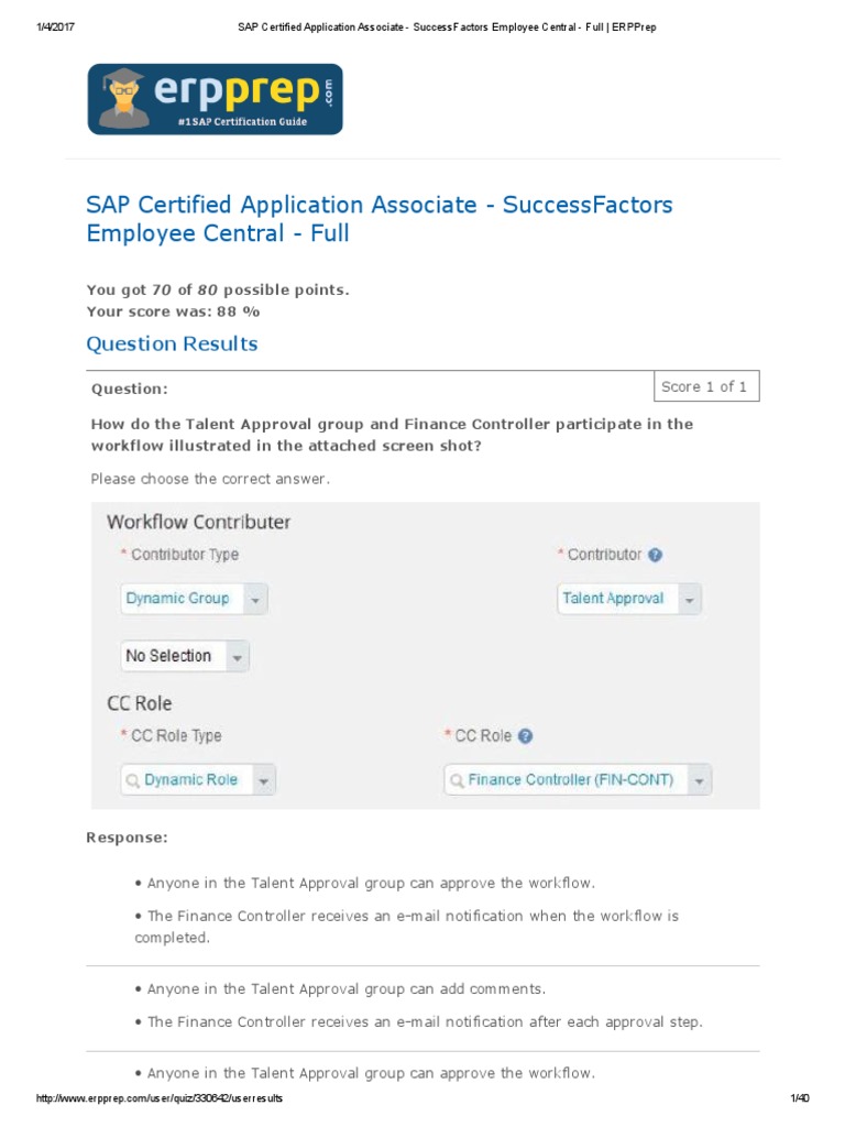 SAP Certified Application Associate - SuccessFactors Employee Central ...
