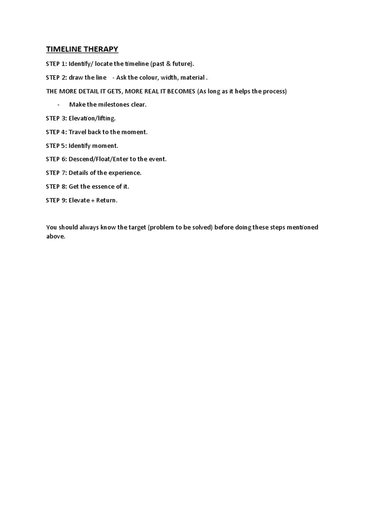 Timeline Therapy Eugene Popa | PDF