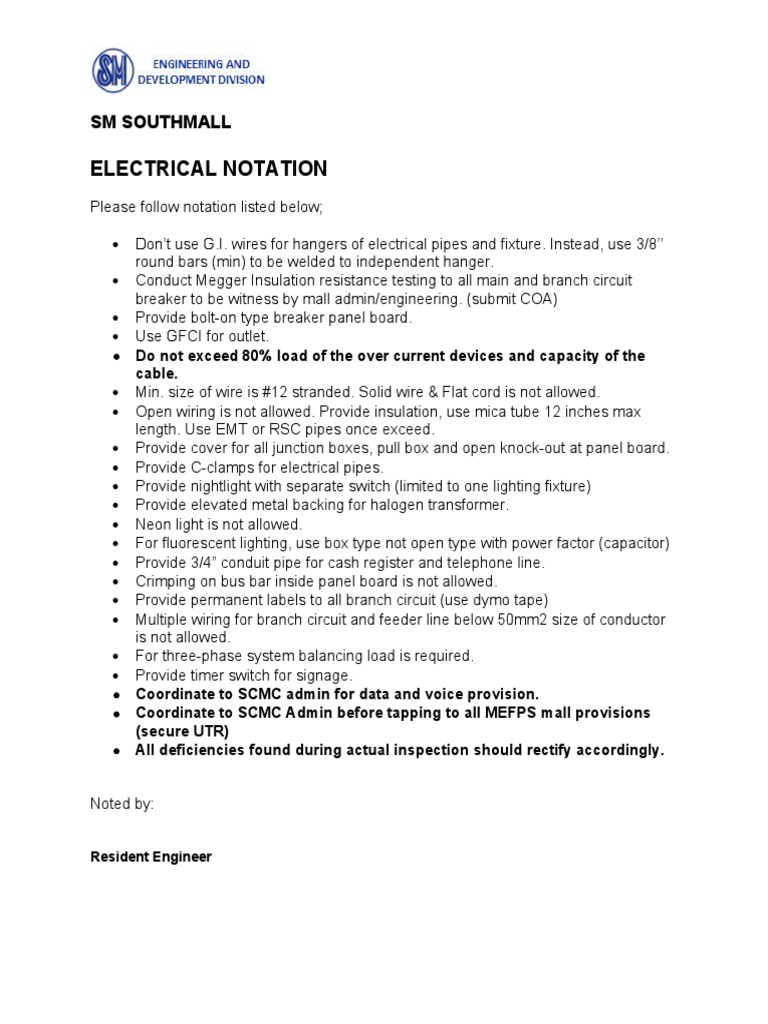 Electrical Notation Blue | PDF