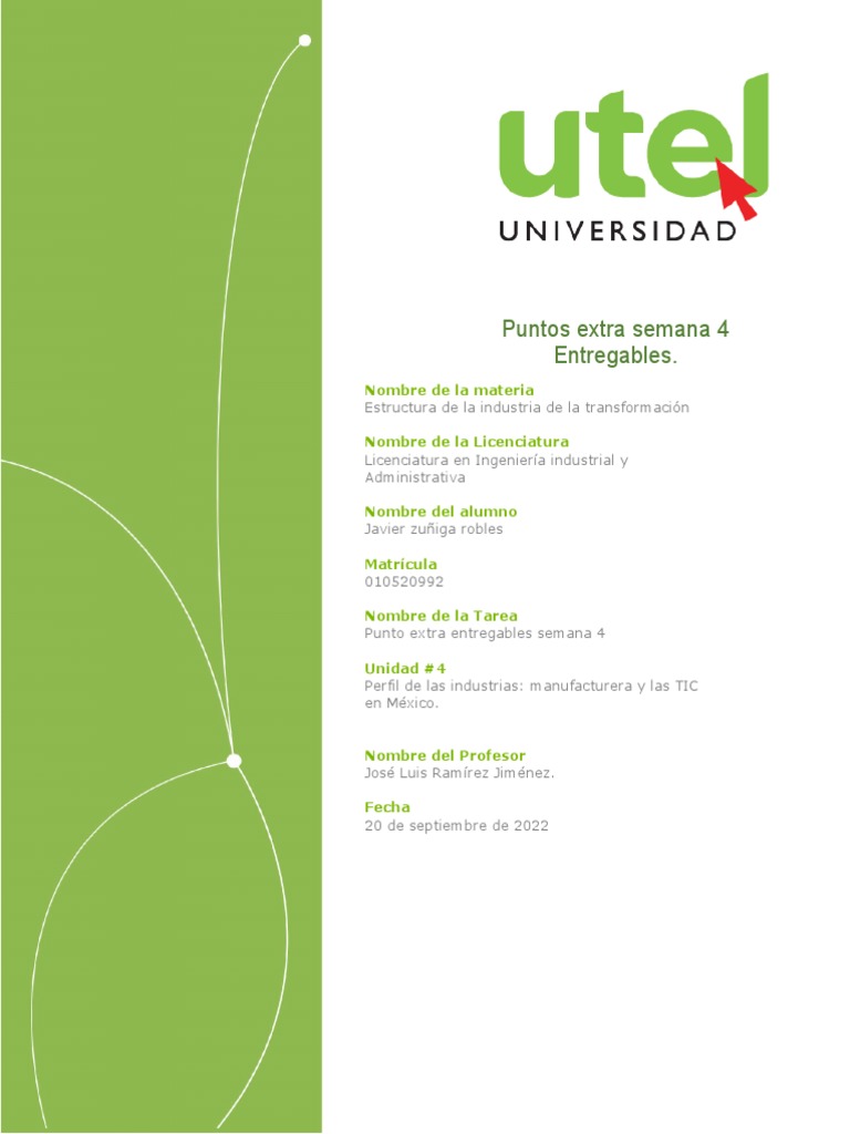 Punto Extra Semana 4 Javier Zuñiga | PDF