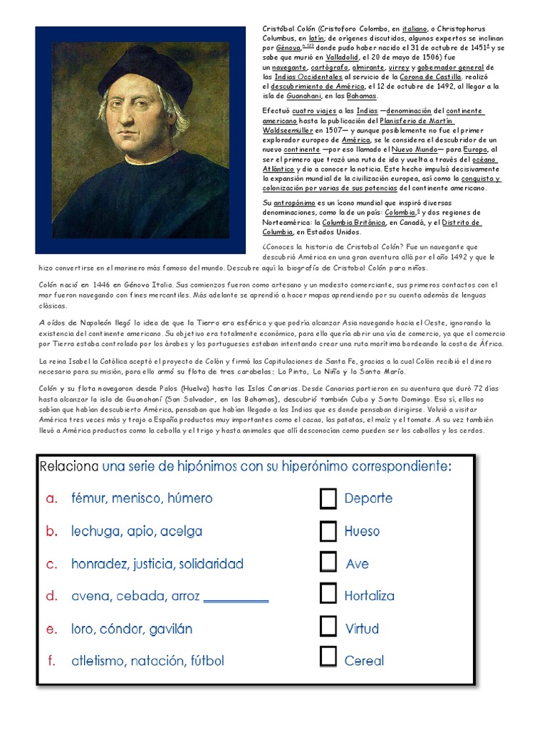 Cristóbal Colón GREYSI | PDF | Cristobal colon