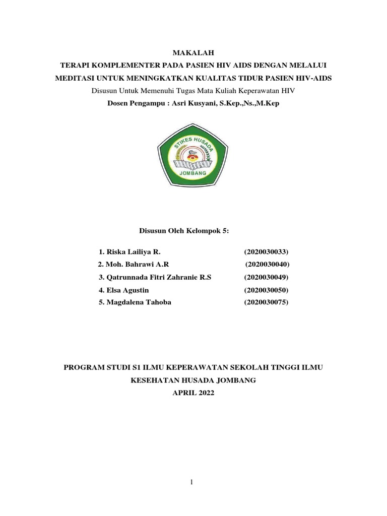 Makalah Hiv Terapi | PDF | Pengembangan Diri