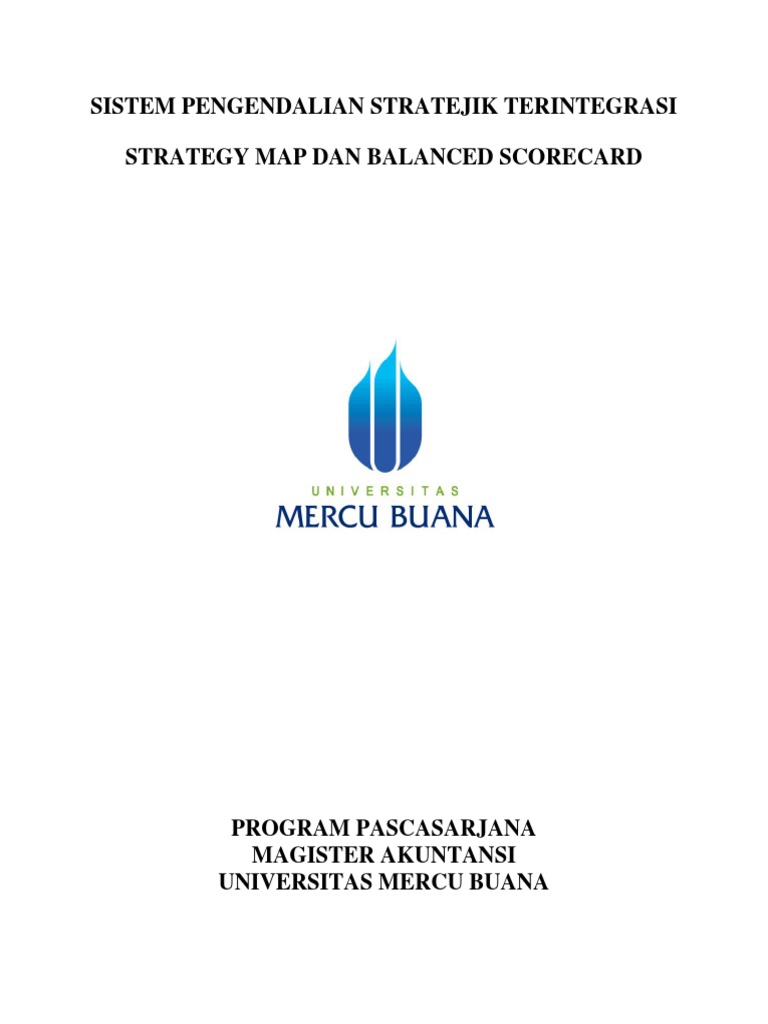 Strategy Map Dan Balanced Score Card | PDF