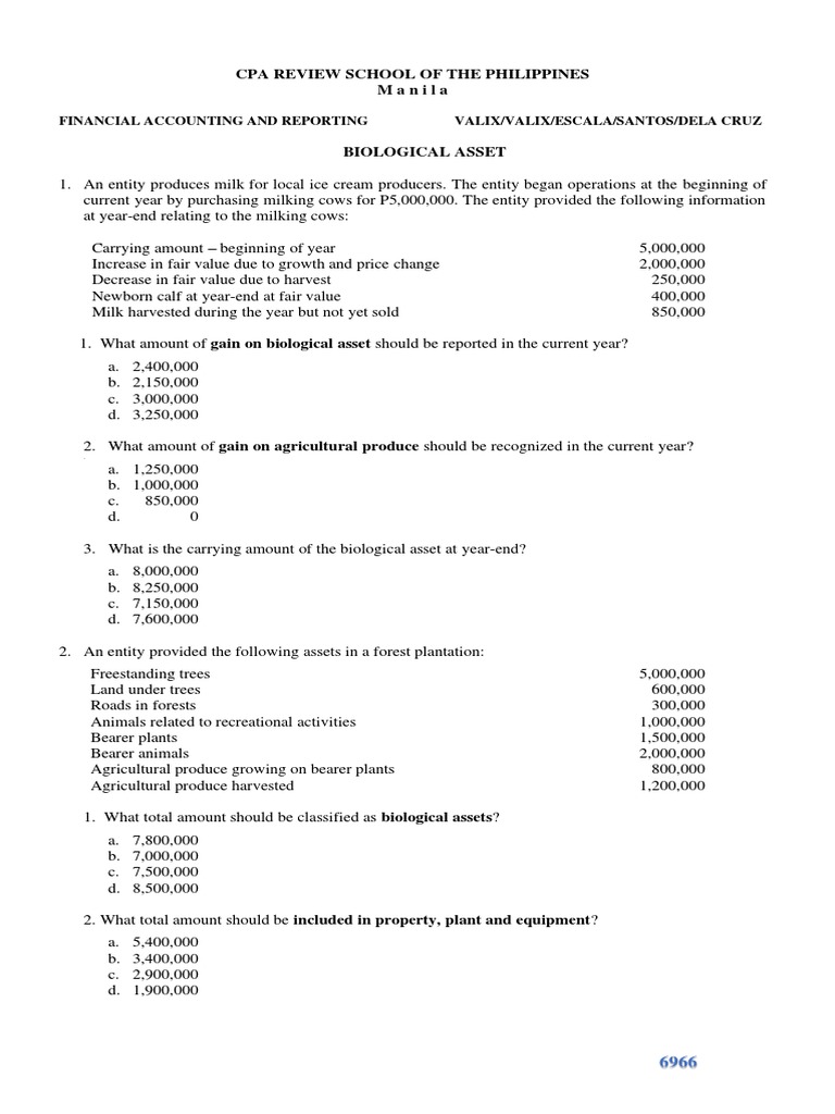 6966 - Biological Asset | PDF | Fair Value | Agriculture