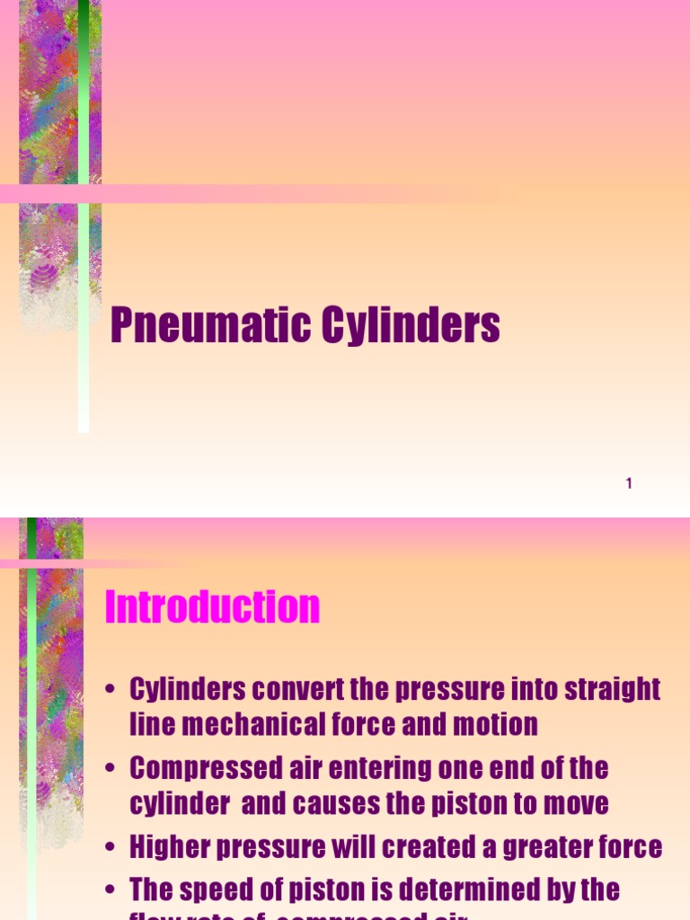 Pneumatic Cylinders | PDF | Piston | Mechanical Engineering