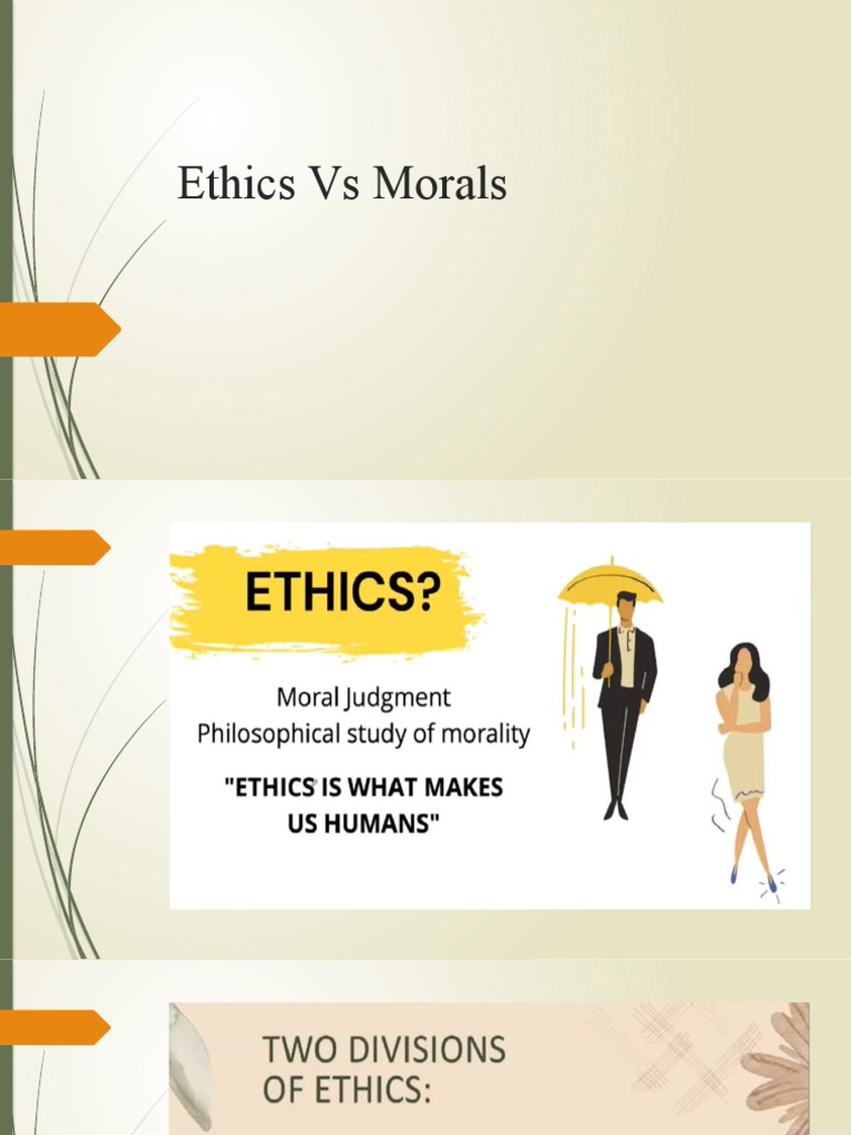 An Analysis of the Differences Between Morals, Ethics, and Cultural Values Through a Series of ...