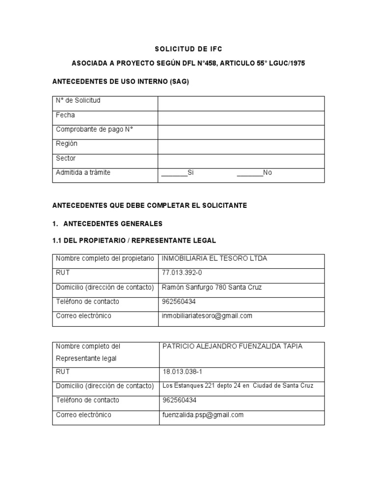 Solicitud IFC Proyecto Habitacional | PDF | Derecho