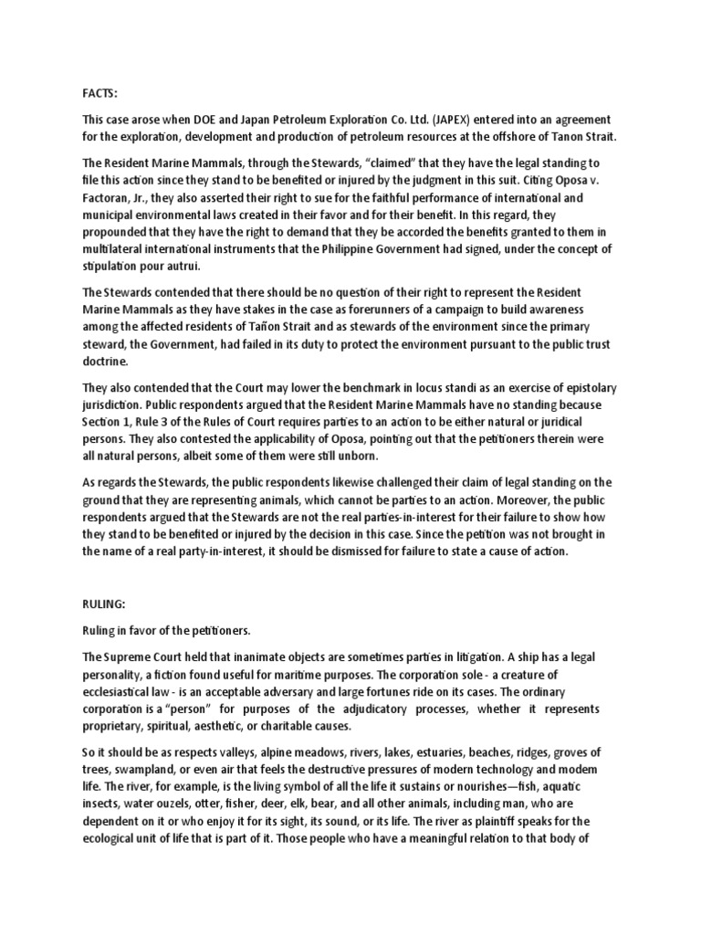 Legal Standing of Resident Marine Mammals | PDF | Standing (Law) | Lawsuit