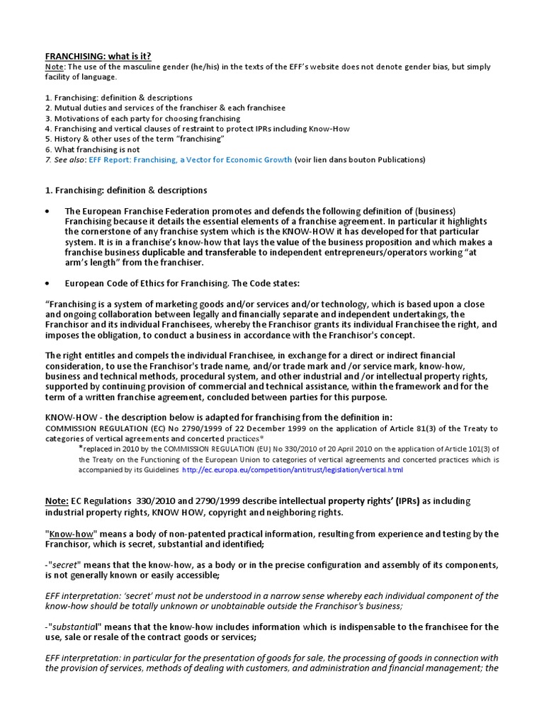 What Is Franchising | PDF | Franchising | License