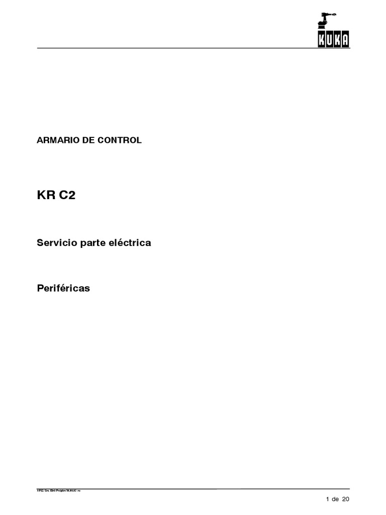 Periferia Kuka KR2 | PDF | Relé | Ingenieria Eléctrica