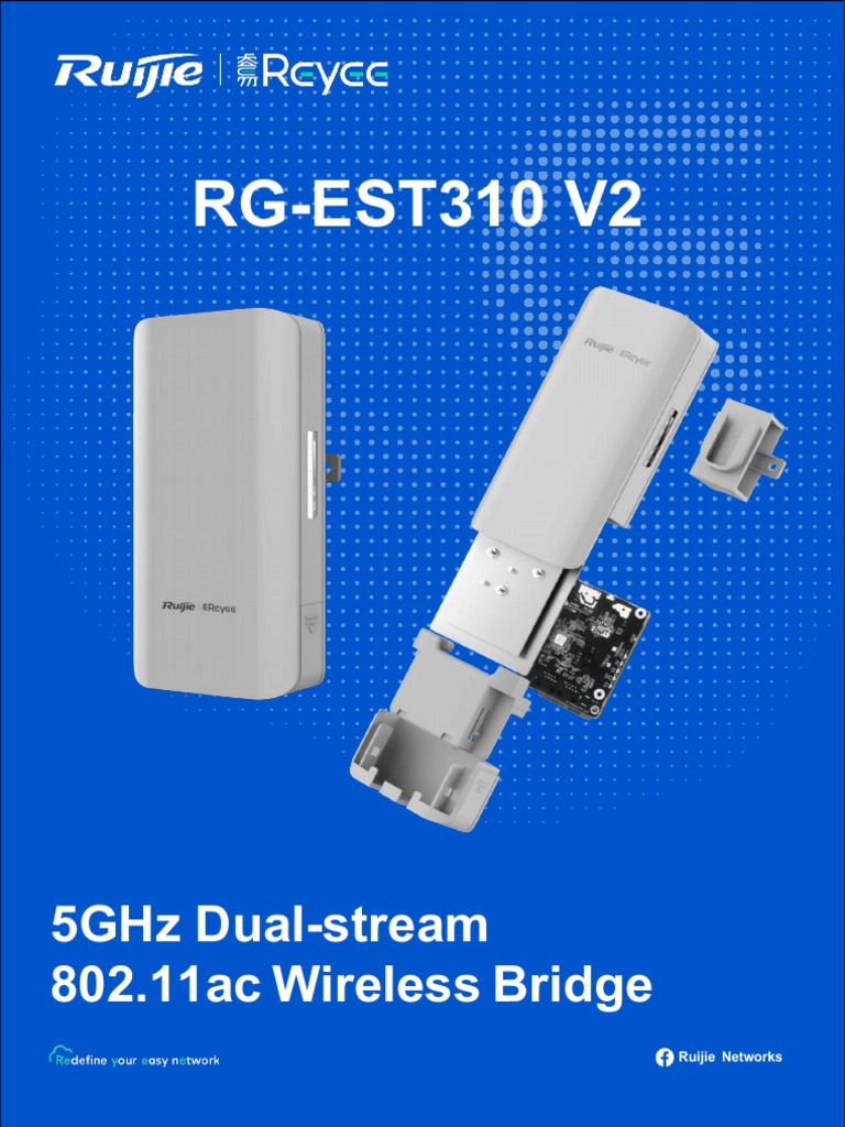 Ruijie RG-EST310 Wireless Bridge Datasheet0401 | PDF | Computer Network ...
