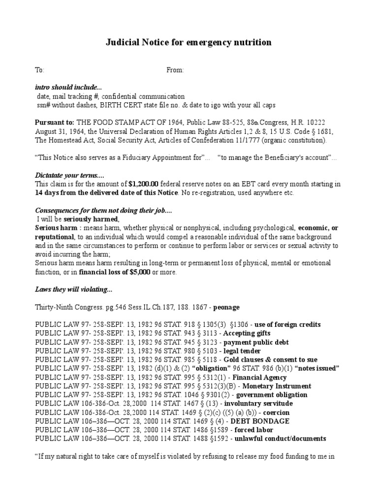EBT letter | PDF | Justice | Crime & Violence