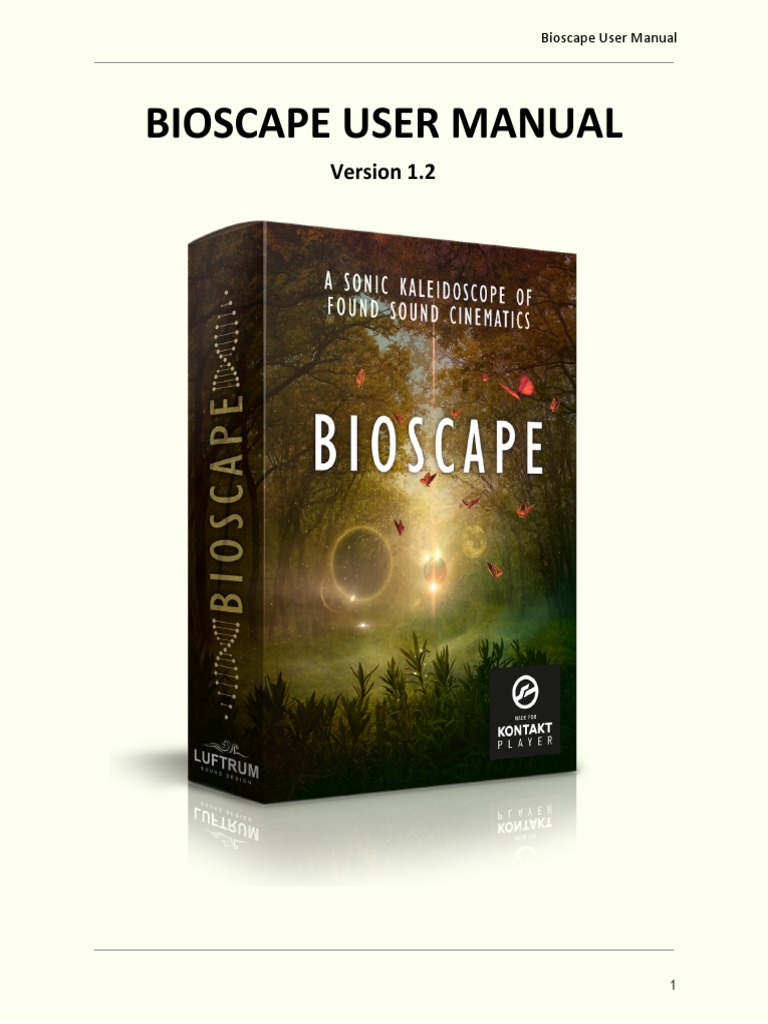 Bioscape User Manual v1.2 | PDF | License | Legal Liability