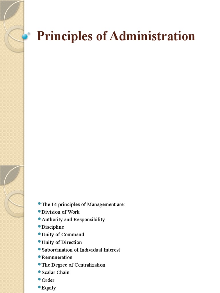 Principles of Administration | PDF | Behavioural Sciences | Business