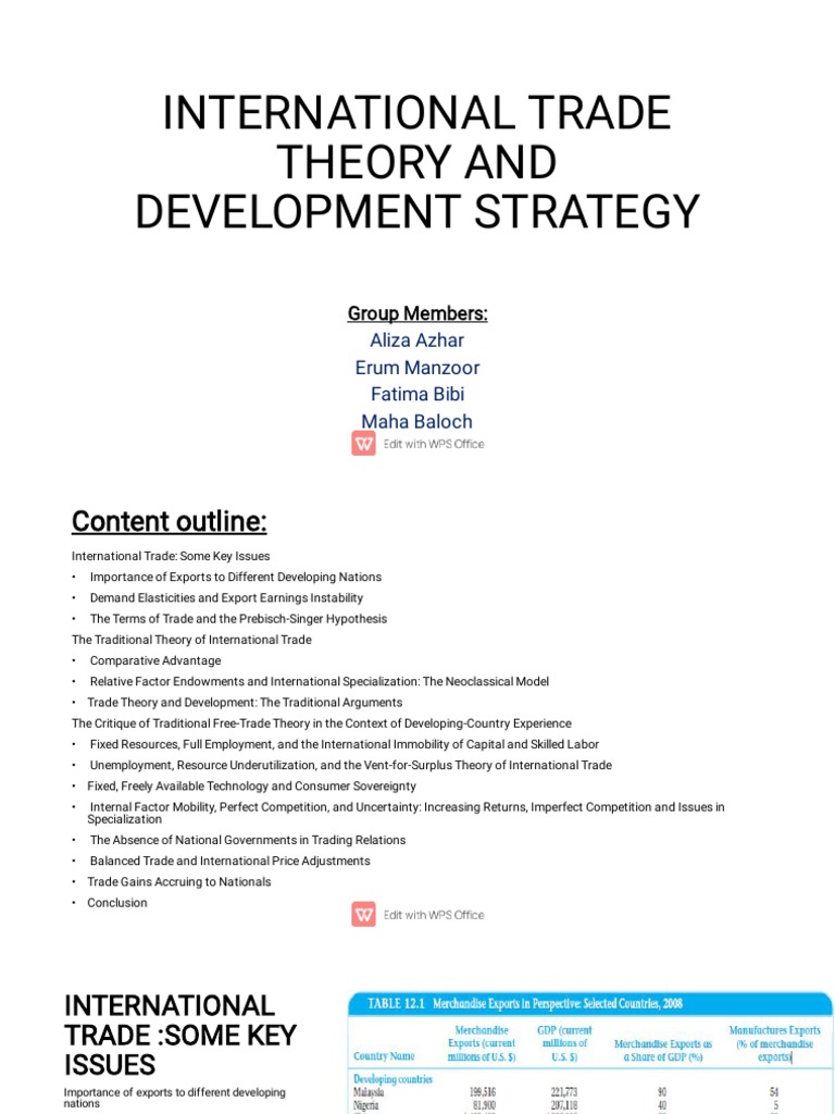 International Trade Theory and Development Strategy | PDF | Labour ...