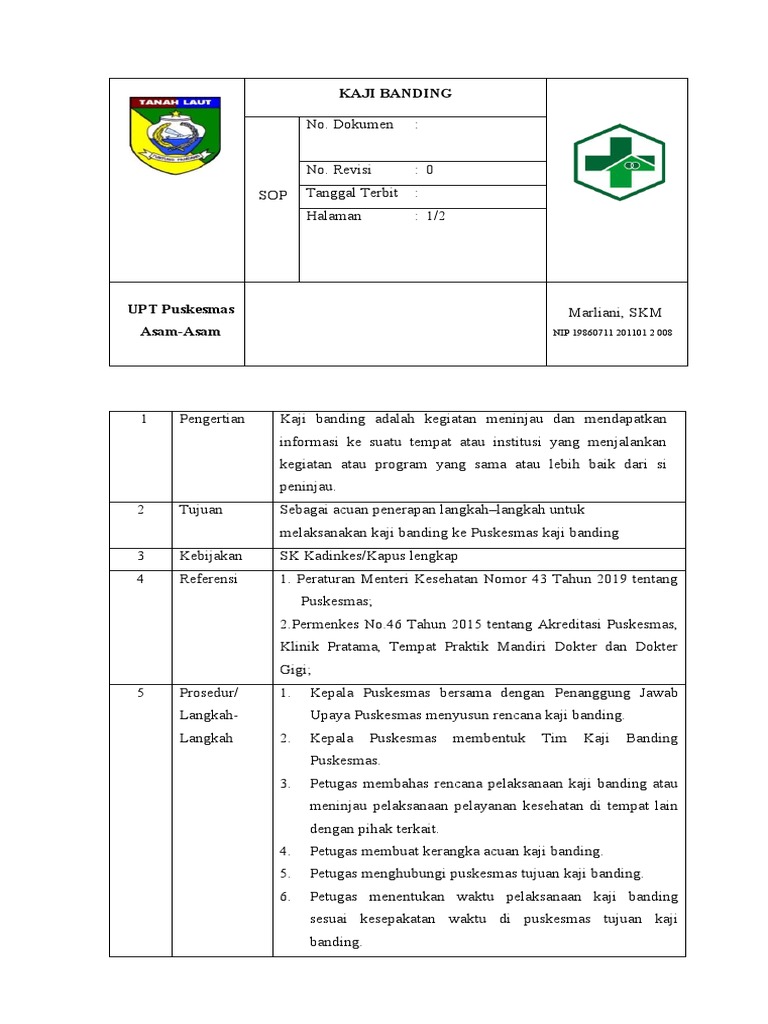 Prosedur Kaji Banding Puskesmas | PDF