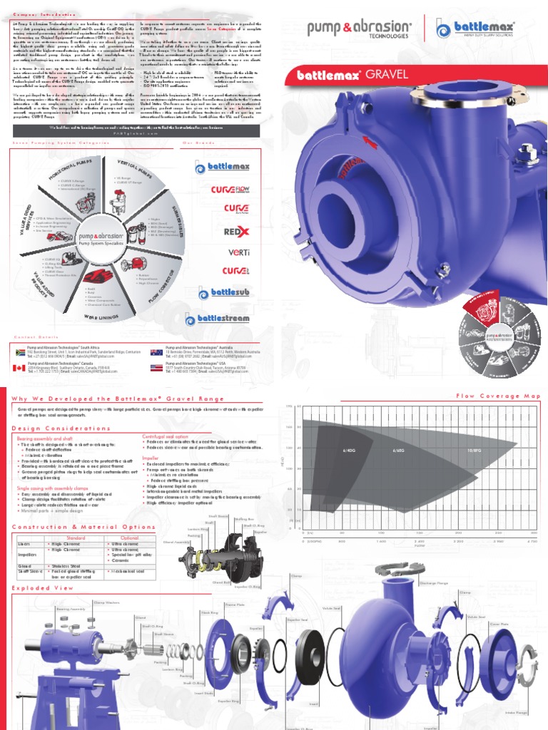 PABT Battlemax Gravel Range Brochure | PDF | Bearing (Mechanical) | Pump