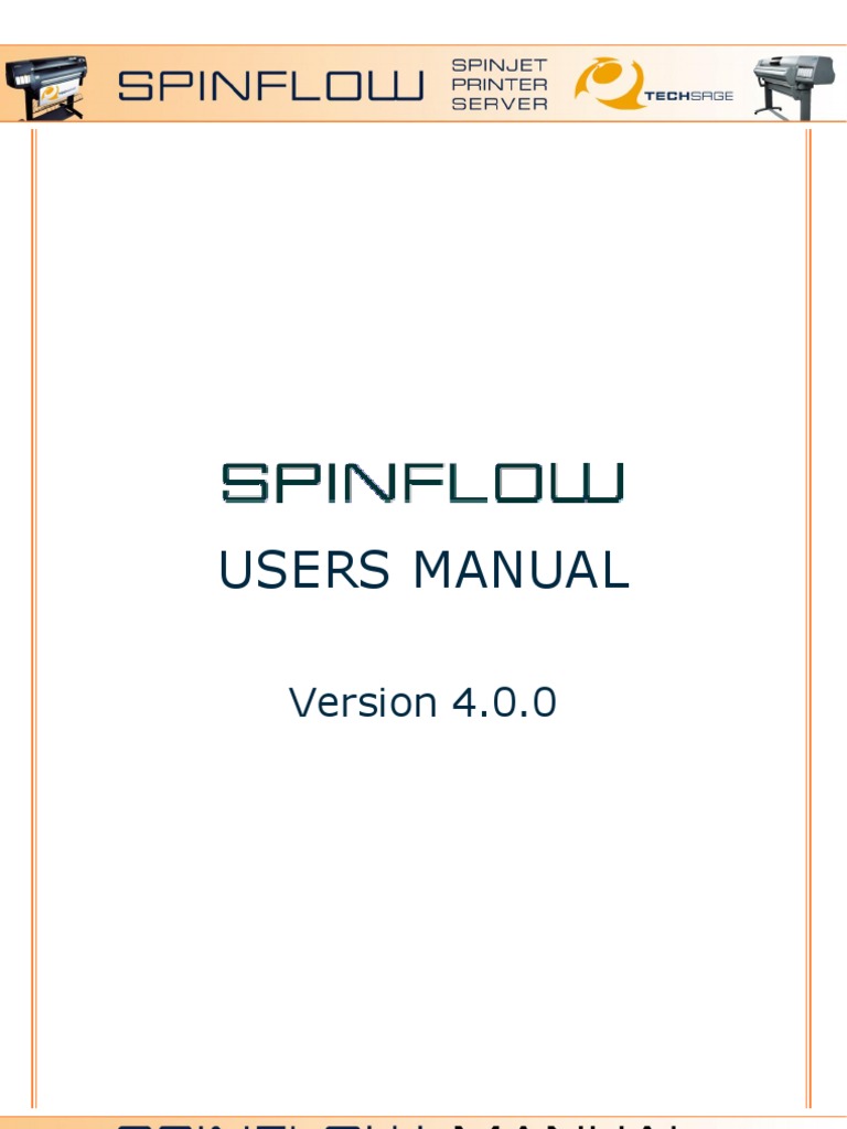 Spinflow Users Manual v4-0-0 | PDF | Installation (Computer Programs) | Icon (Computing)