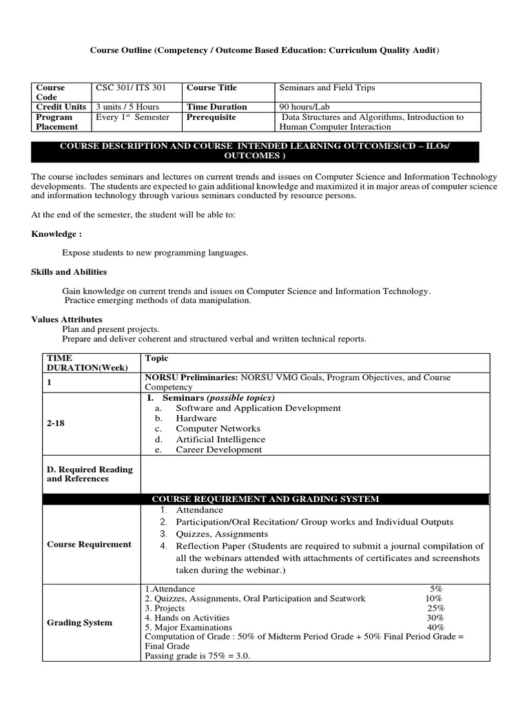 Seminars and Field Trips | PDF | Computer Program | Programming