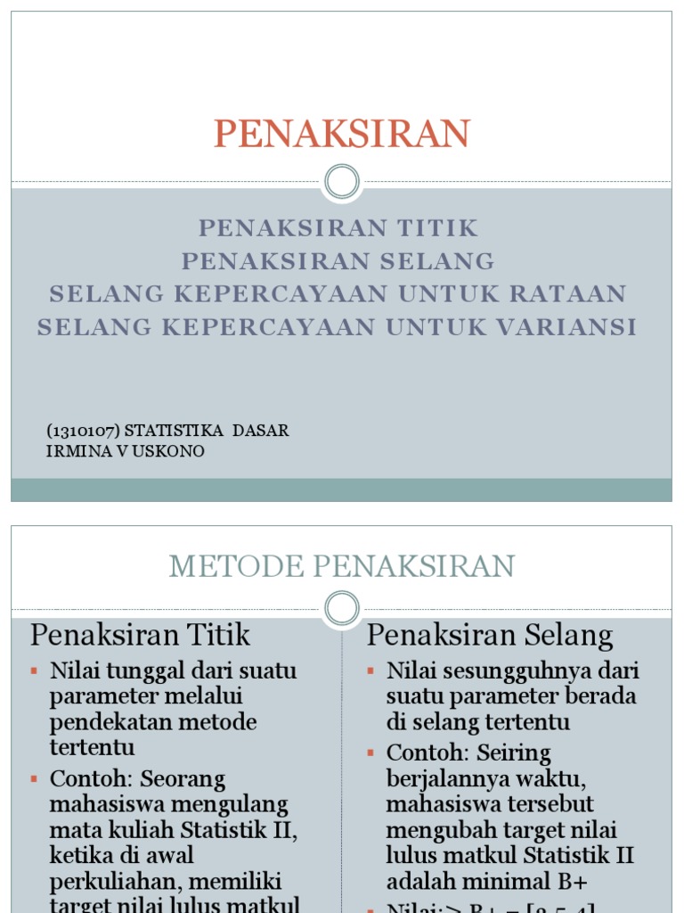 Penaksiran | PDF