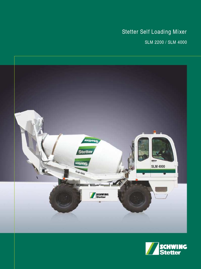 Stetter Self Loading Mixer SLM 4000 S L | PDF | Steering | Brake