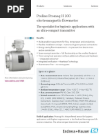 Endress-Hauser Proline Promag P 300 5P3B EN | PDF | Flow Measurement ...