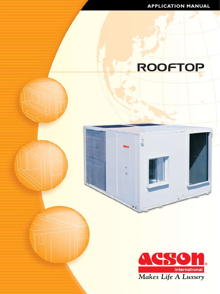 ACSON Rooftop Application Manual | PDF | Duct (Flow) | Building Insulation