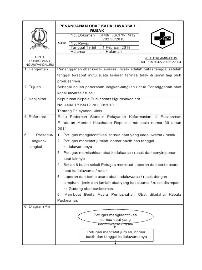 8.2.3.7 Penanganan Obat Kadaluarsa Dan Rusak Edit | PDF | Pengembangan ...