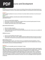 Resources and Development Class 10 Notes | PDF | Sustainability ...