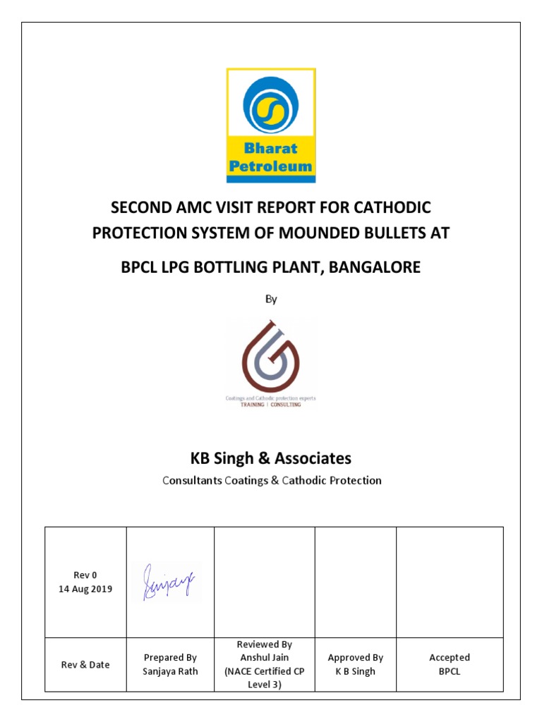 2nd AMC Report BPCL Bengalore | PDF | Anode | Corrosion