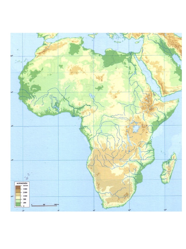 Mapa Fisico Africa Mudo | PDF