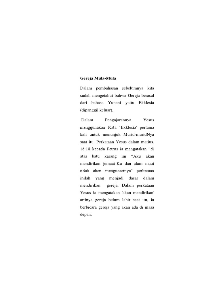 Gereja Mula | PDF