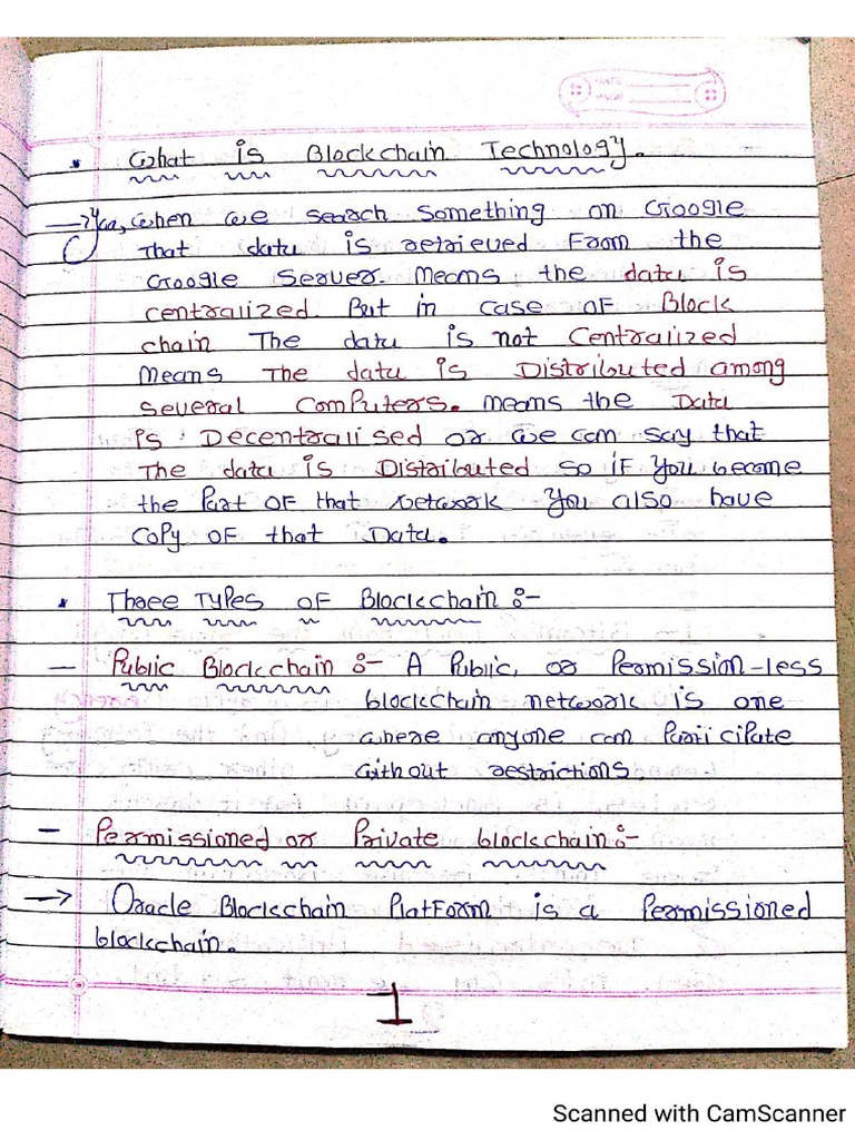 Blockchain Notes Pdf