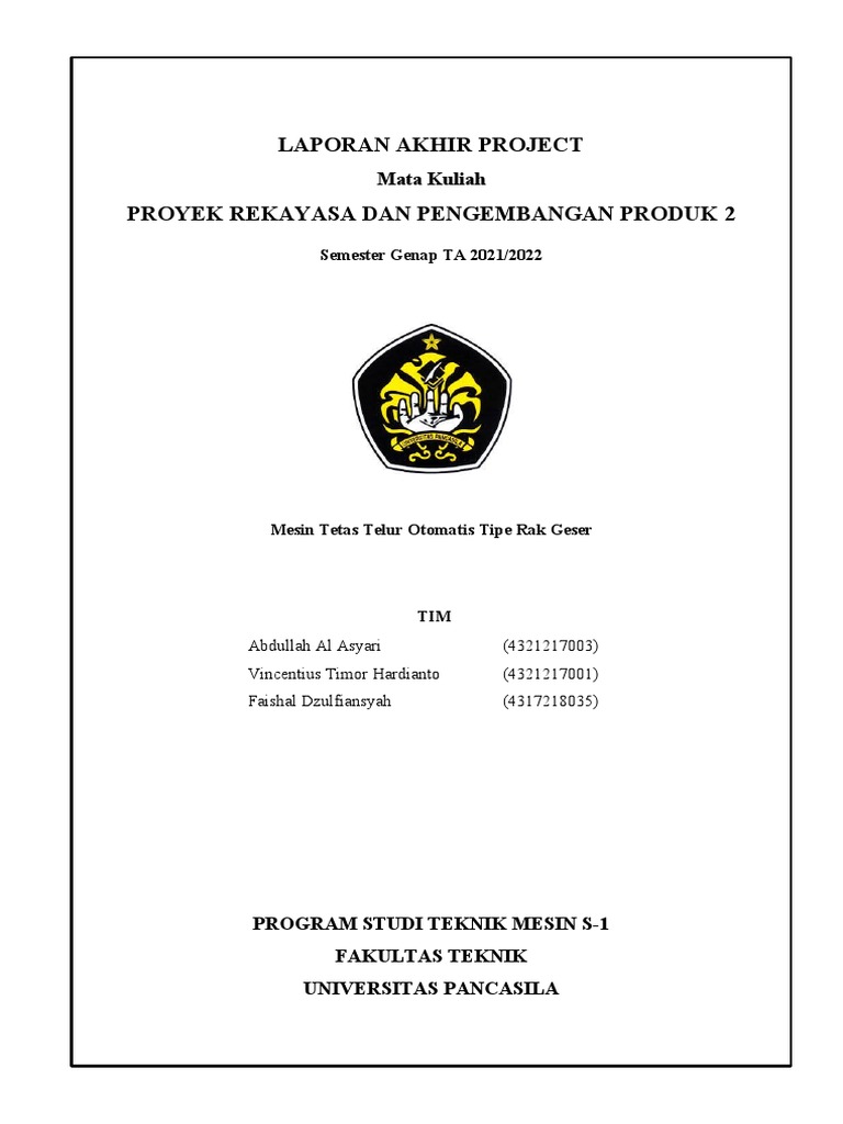 Format Laporan Project Akhir PRPP 2 | PDF