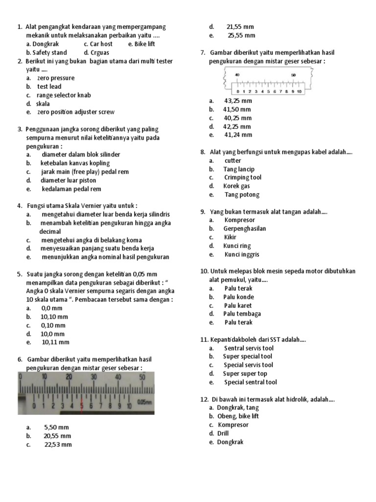 Soal Pdto | PDF | Teknologi & Rekayasa