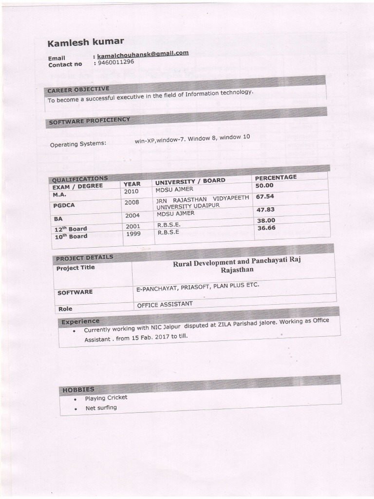 Kamlesh Resume | PDF