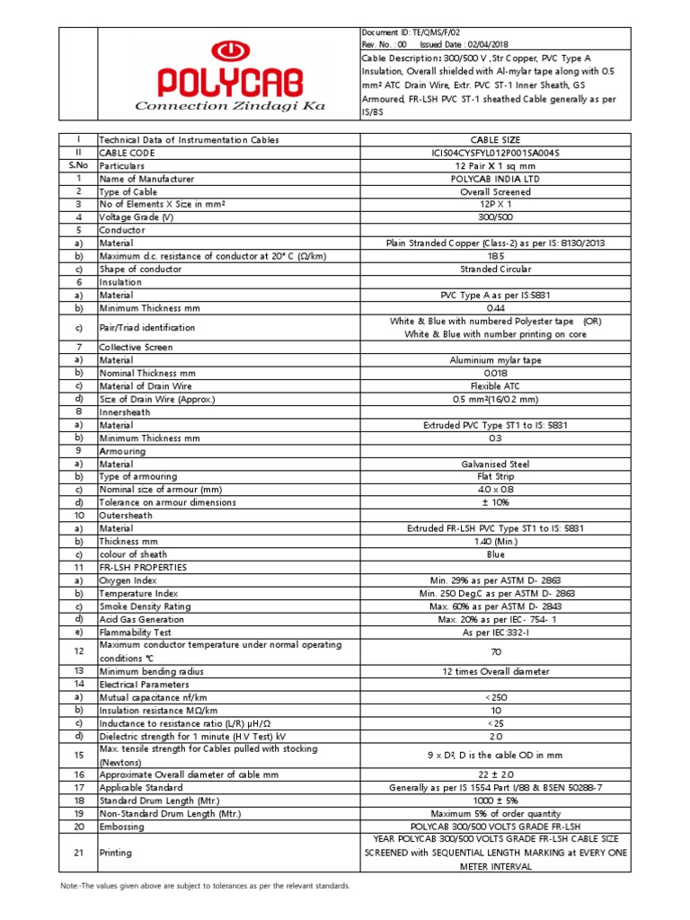 1PX12PSCNARMD | PDF | Wire | Insulator (Electricity)