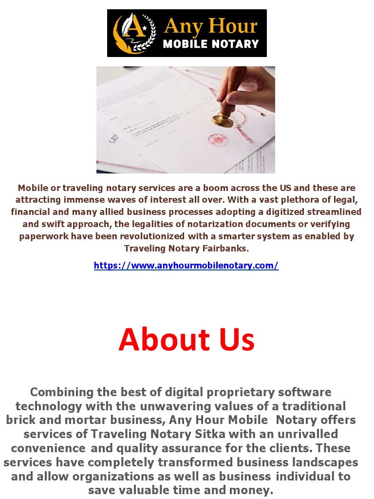 Any Hour Mobile Notary | PDF | Notary Public | Service Industries