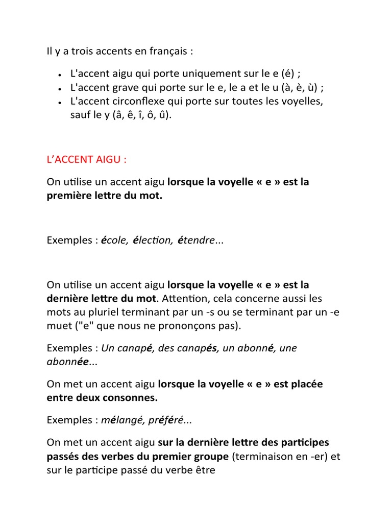 Les Accents | PDF | Linguistique | Langues