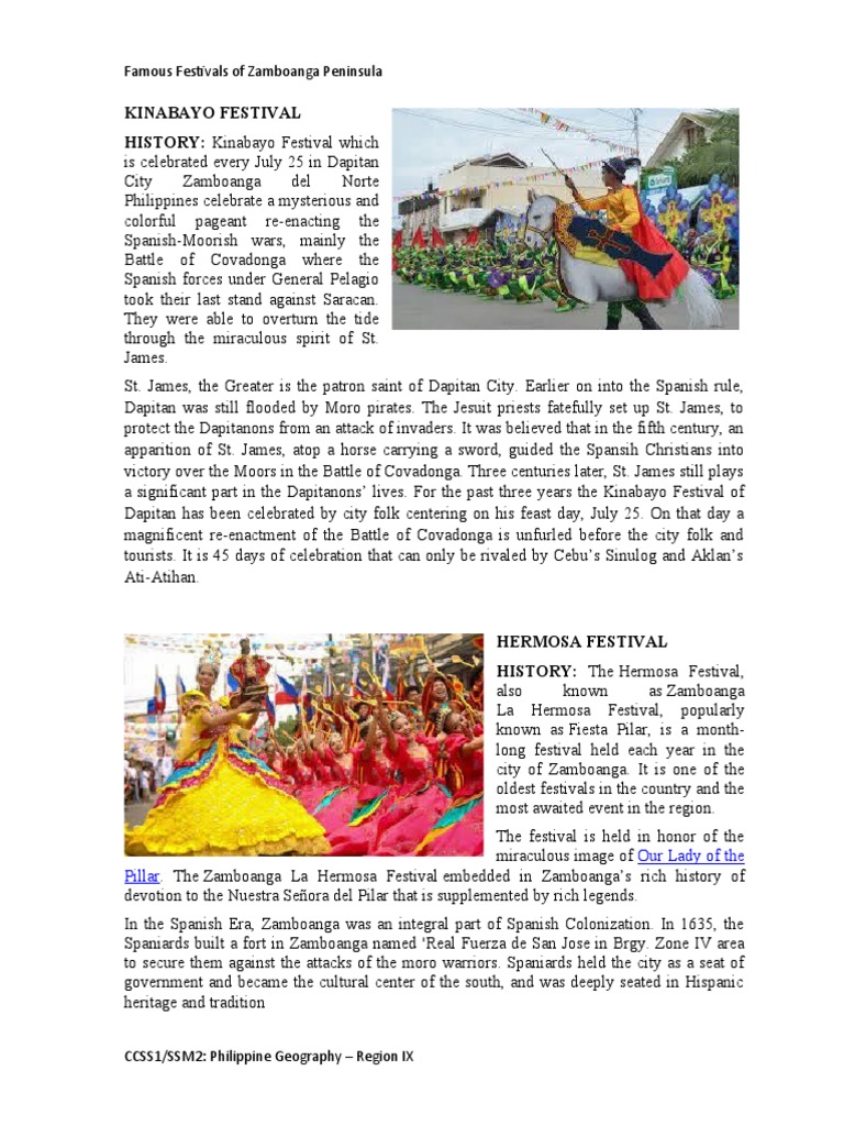 Region IX - Festivals (3 Only) | PDF