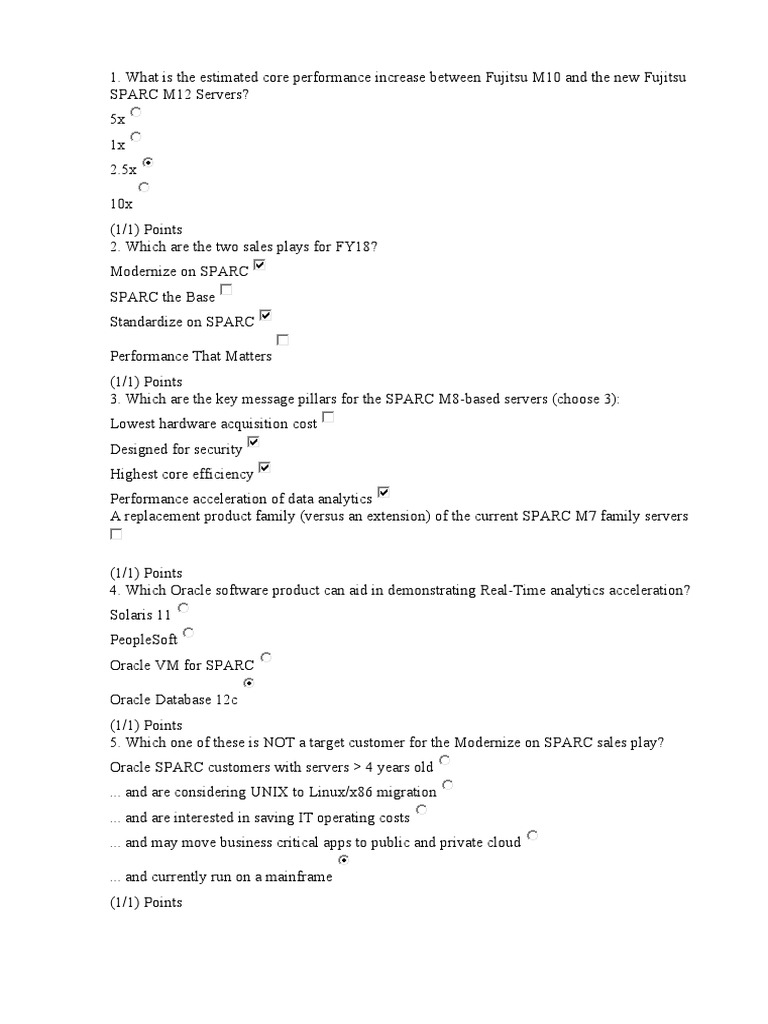 Oracle Sparc Servers Sales Assessment Pdf Cloud Computing Oracle Corporation