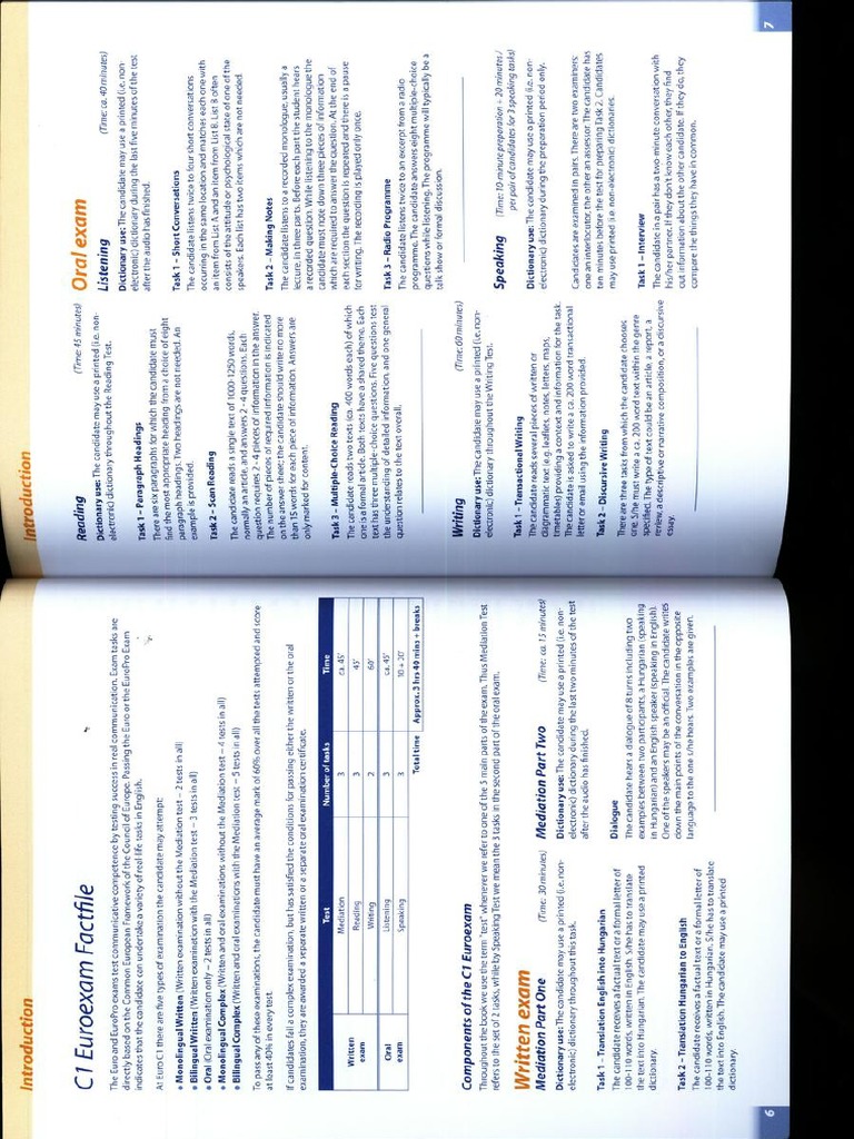 Euroexam Practice Book C 1 | PDF