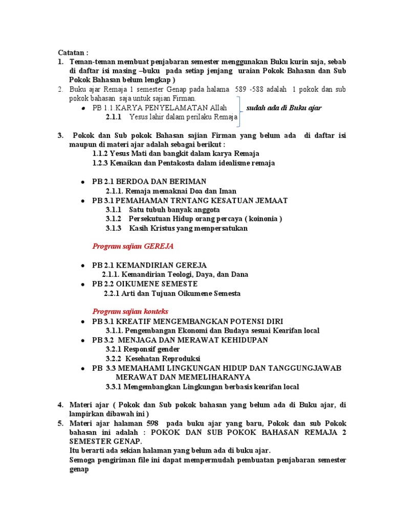 Materi Tambahan AR - 1 GENAP | PDF