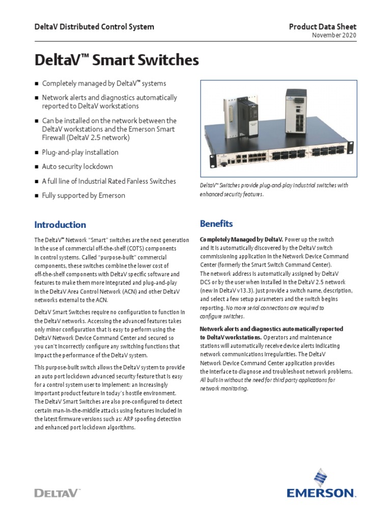 Product Data Sheet Deltav Smart Switches Deltav en 179014 | PDF ...
